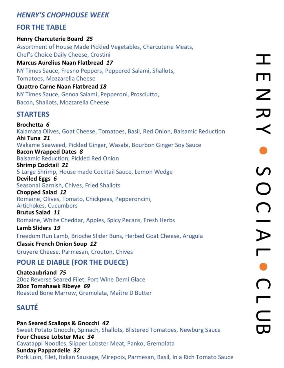 Food Menu - Downtown Columbus Indiana Restaurant Catering Columbus Indiana